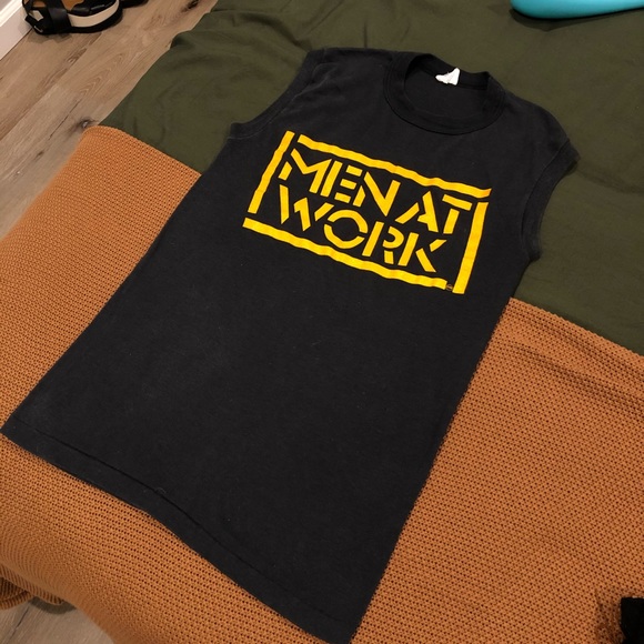 Tops | Vintage Men At Work Band Tee | Poshmark